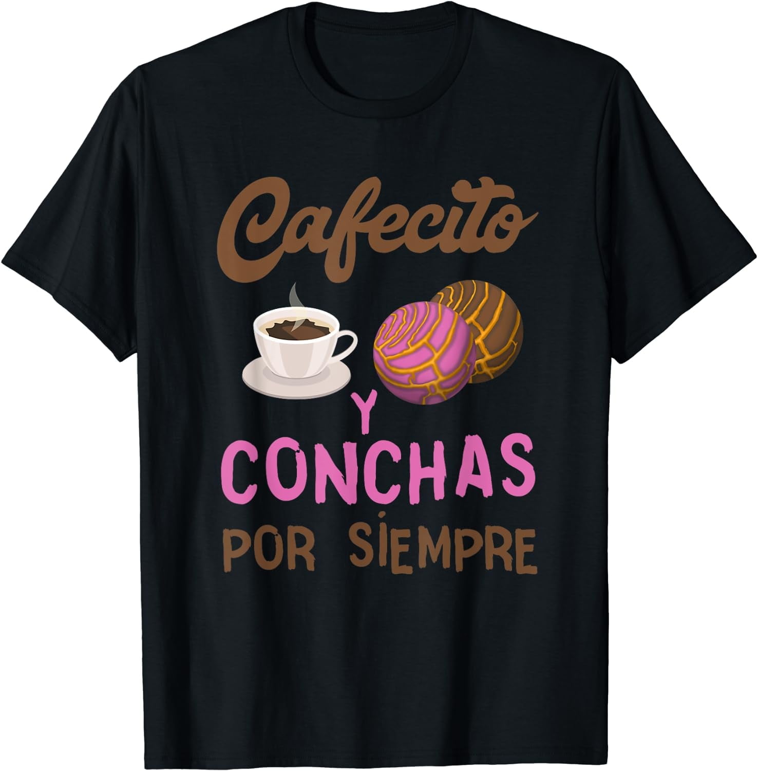 Concha Cafecito Conchas Bread Mexican Candy T-Shirt - Walmart.com