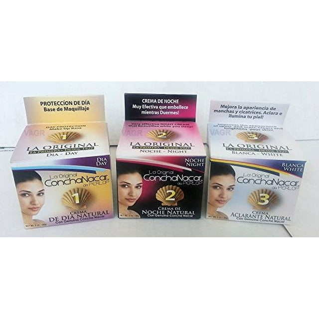 Concha Nacar Perlop Cream Set - Day Cream#1, Night Cream#2, Face Cream ...