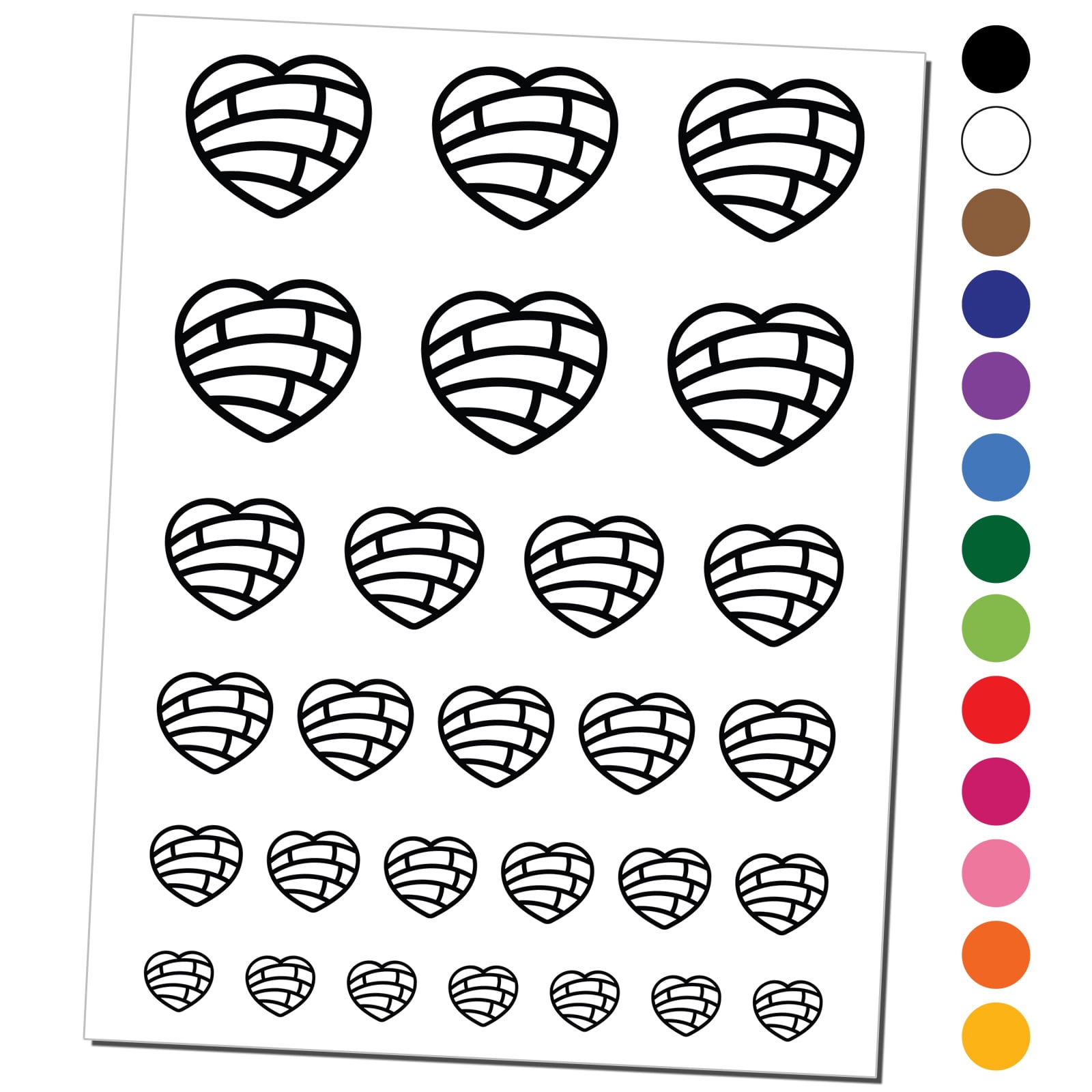 Concha Pan Dulce Heart Sweet Mexican Bread Water Resistant Temporary ...