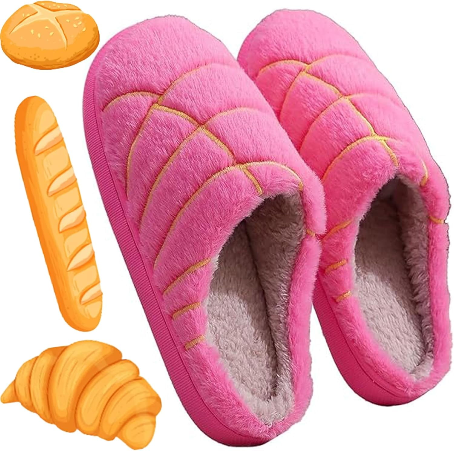 Concha Pantuflas, Concha Slippers for Women, Mexico Bread Slippers with ...