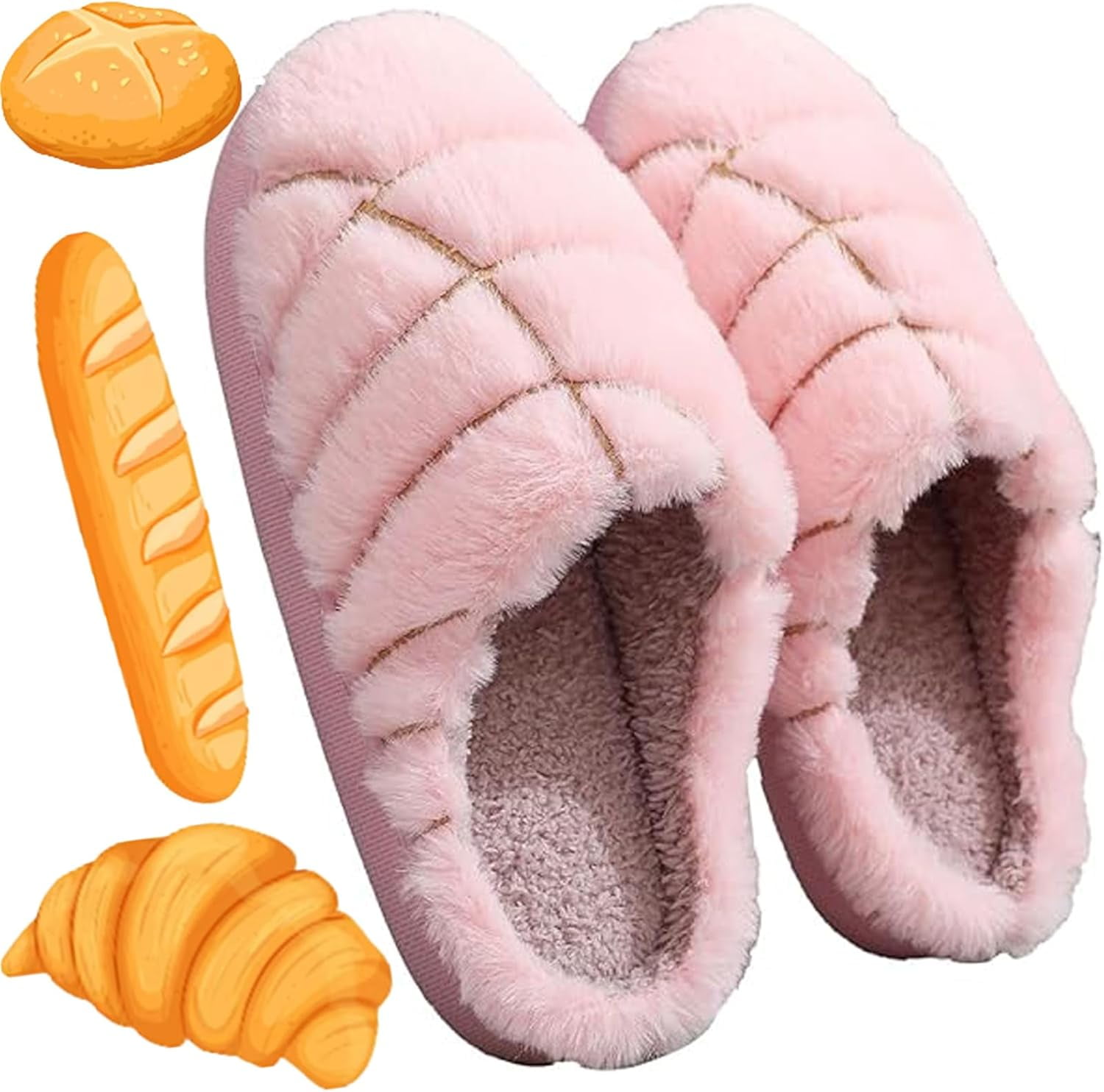 Concha Pantuflas, Concha Slippers for Women, Mexico Bread Slippers with ...
