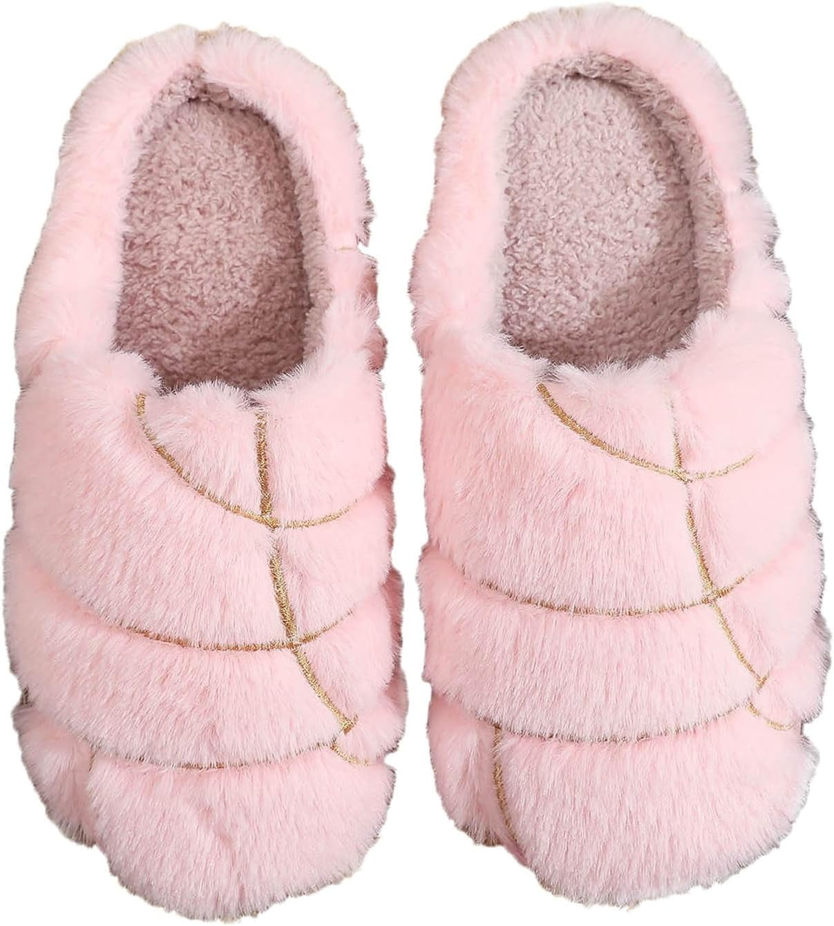 Concha Pantuflas Memory Foam Slippers with Plush Lining Non-Slip Soles ...