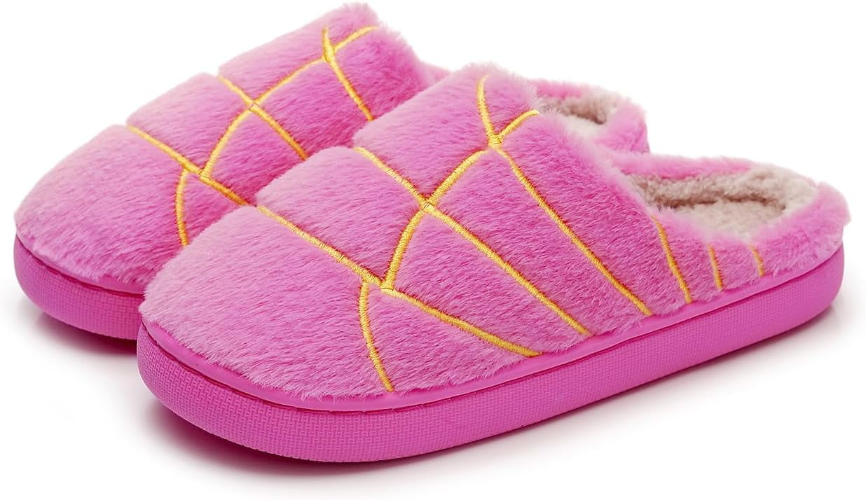 Concha Slippers for Women Men, House Pantuflas with Cozy Bread Design ...