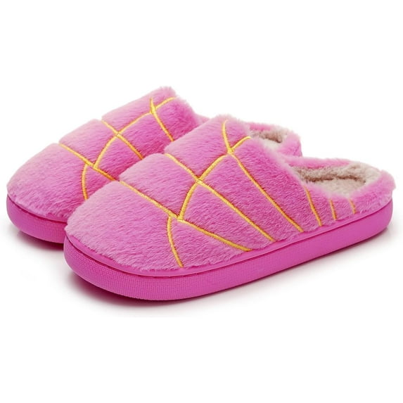 Concha Slippers for Women Men, House Pantuflas with Cozy Bread Design ...