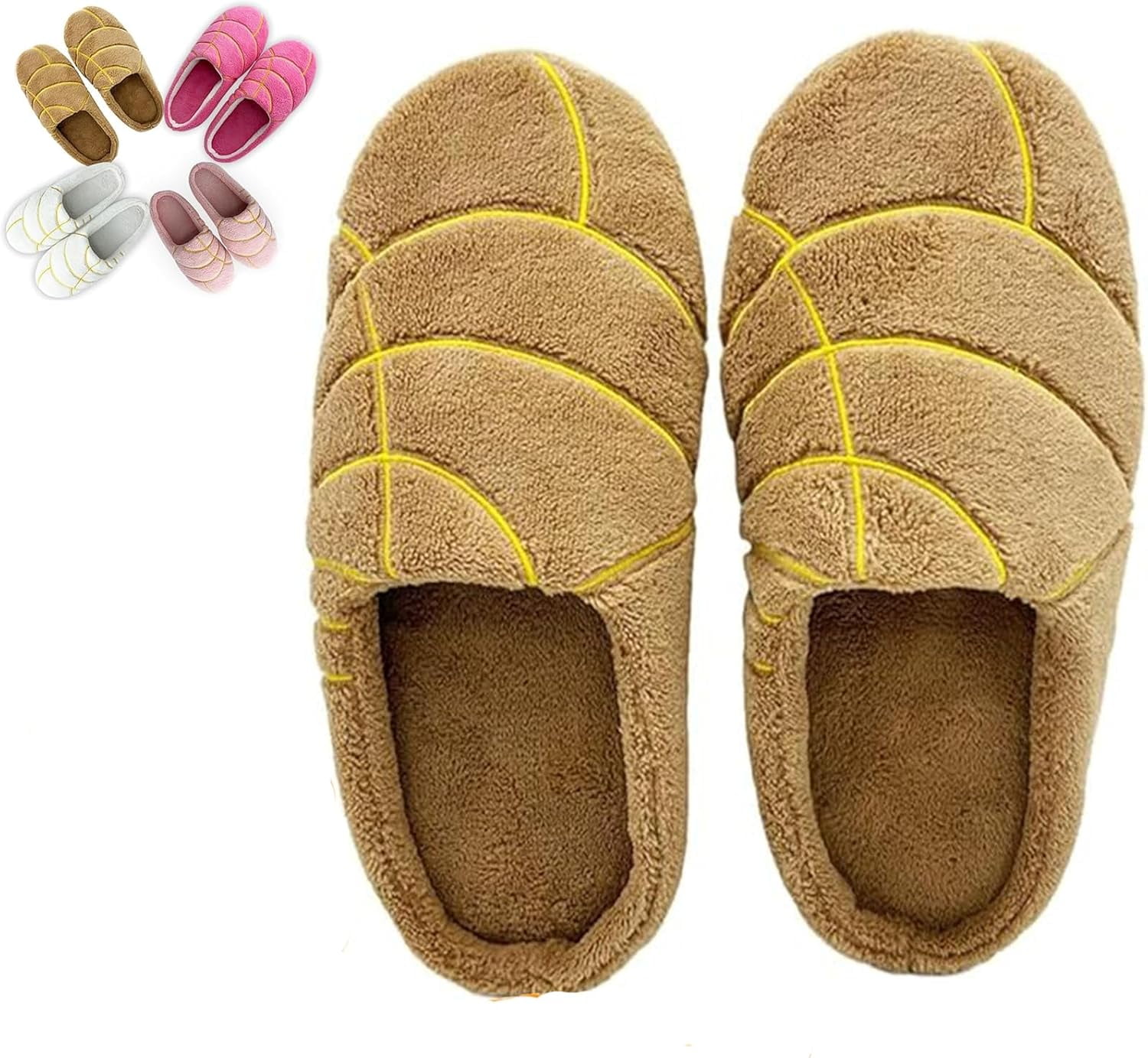 Concha unisex slippers, Concha bread-shaped slippers with memory foam ...