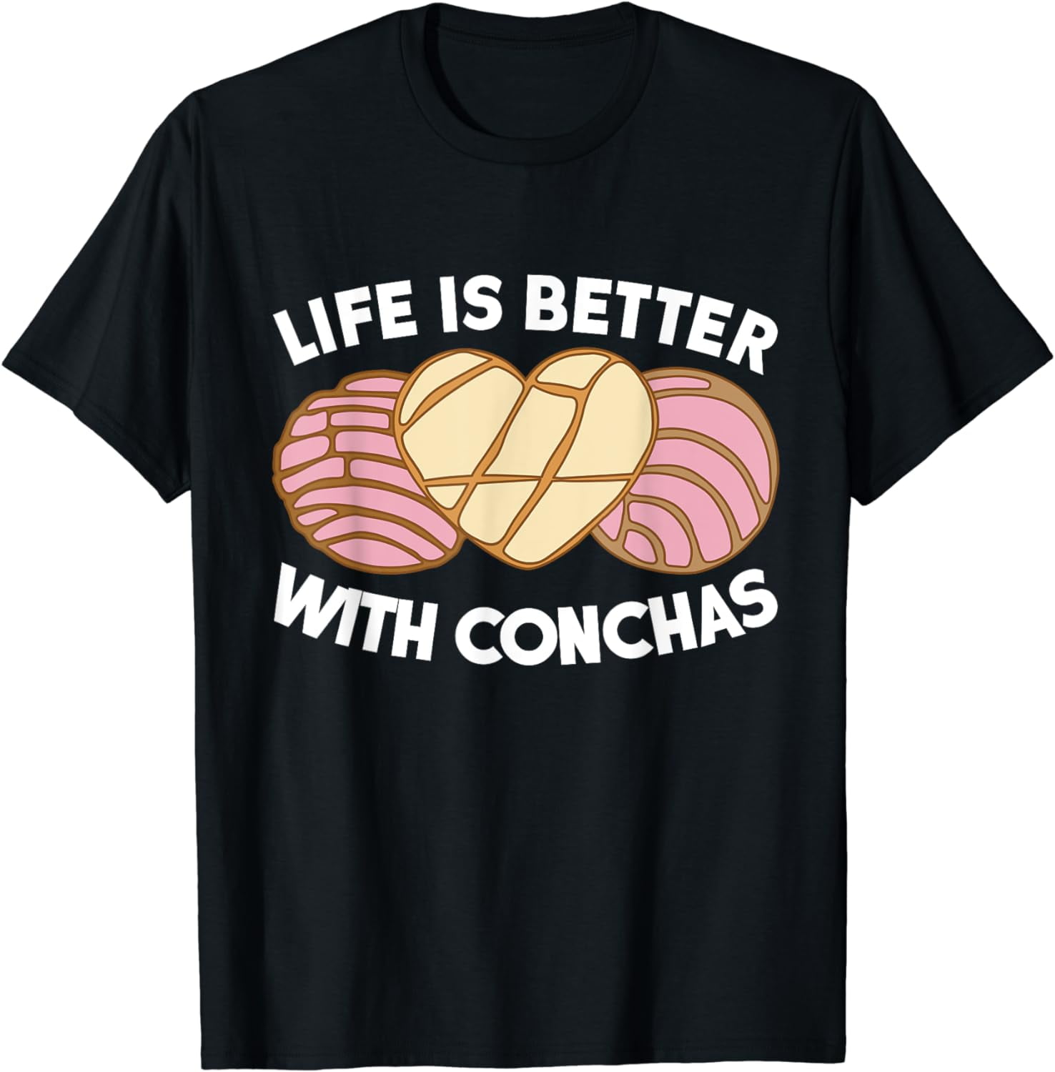 Conchas Pan Dulce Latina Mexican Mujer Concha Pastry T-Shirt - Walmart.com