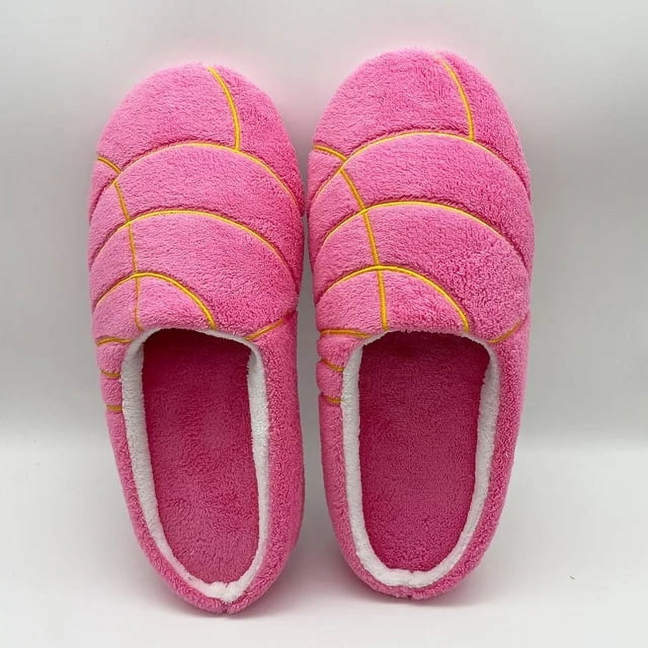 Allook Conchas Slippers, Mexican Bread Pan, Memory Foam, Plush Slip-on ...