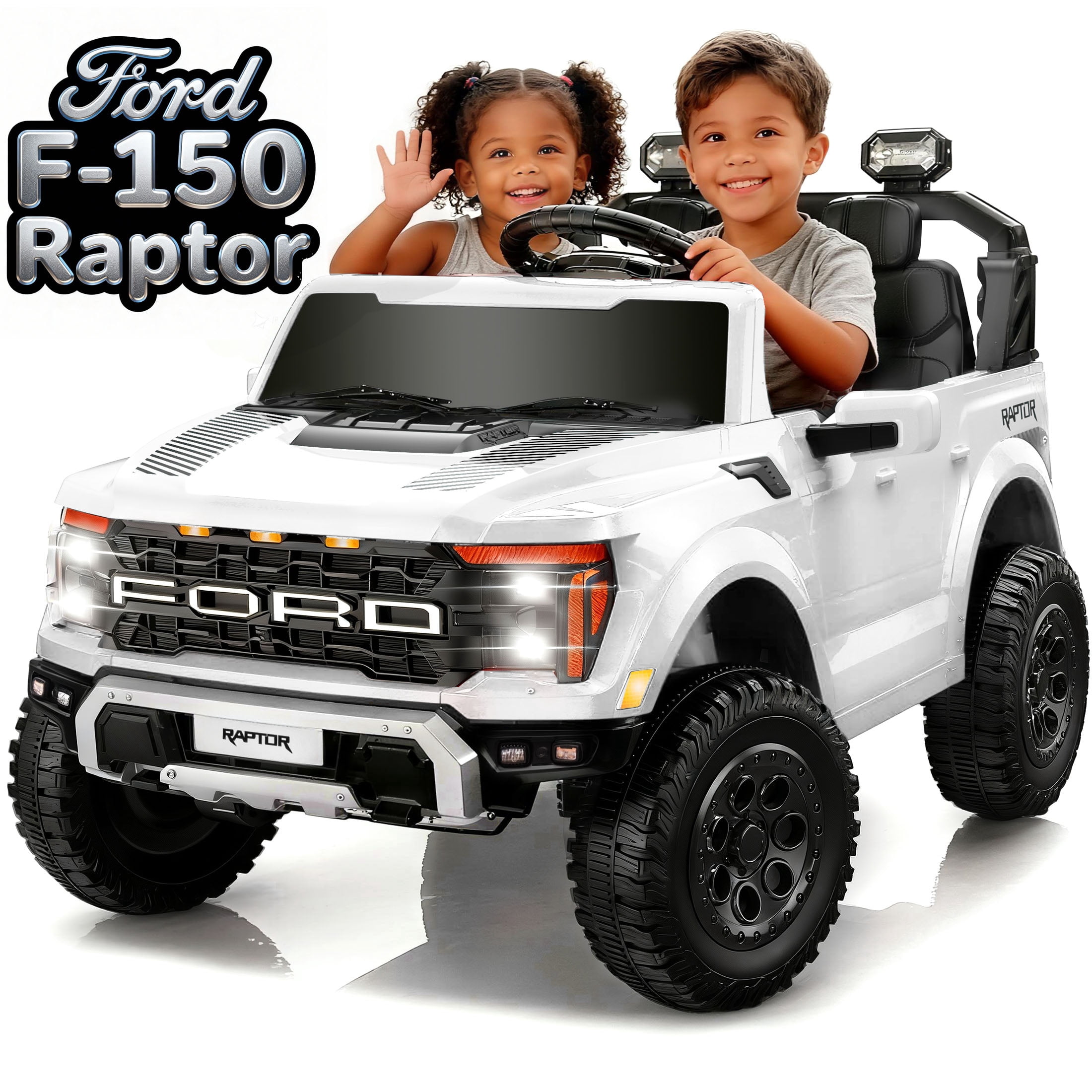 Conchico 24V Licensed Ford F150 Raptor Battery Powered Ride on Truck ...
