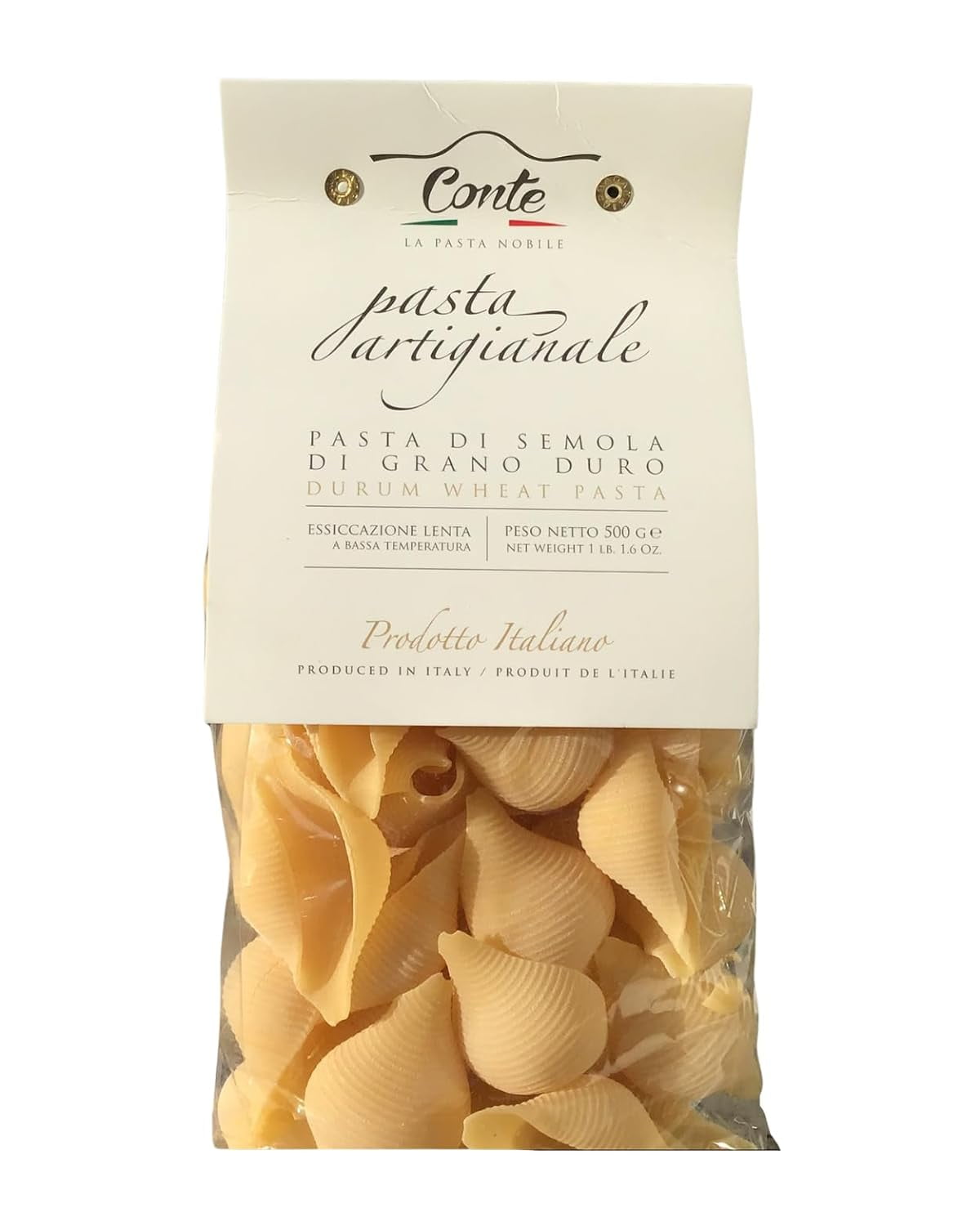 Conchiglioni Pasta - Artisanal and Imported from Italy - 500g (1 lb ...
