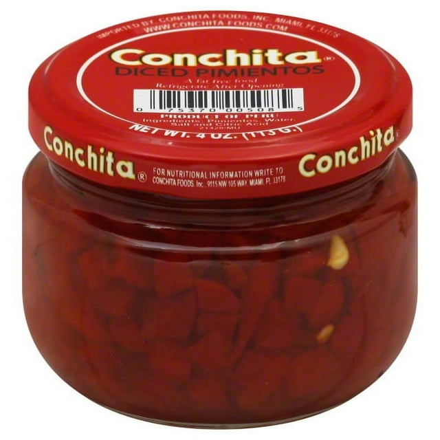 Conchita Foods, Inc. Conchita Diced Red Pimientos 4 oz. - Walmart.com