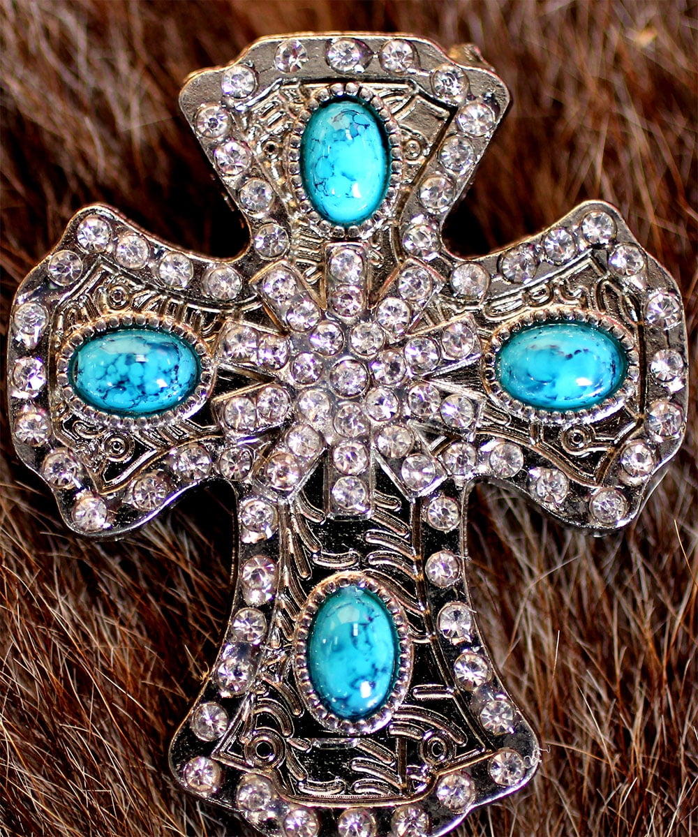 Concho 4 Conchos Rhinestone Horse Saddle Western Bridle Co67 - Walmart.com