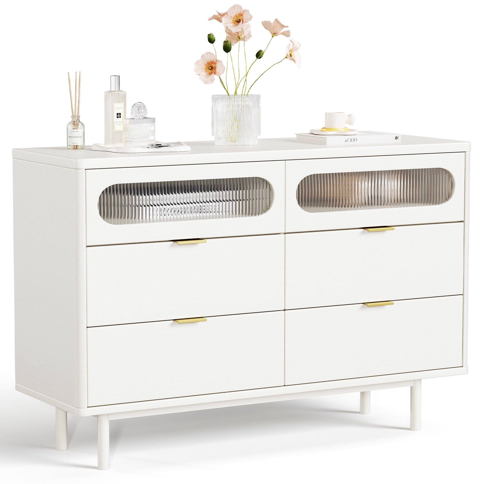 Concho 6-Drawer Dresser & 47" TV Stand - Modern Wooden Storage ...