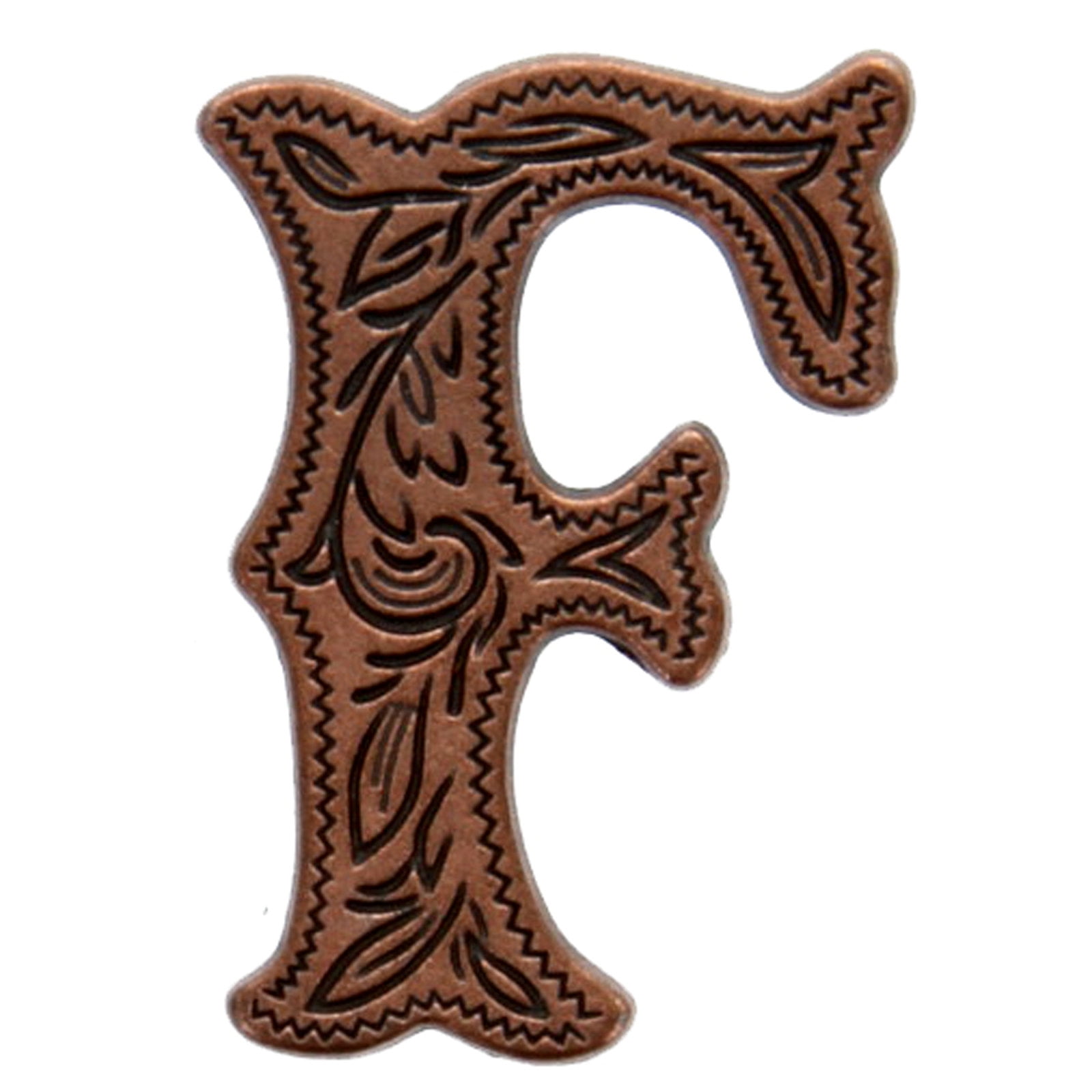 Concho Alphabet Letter F Antique Copper Plated 3/4" Tall 1339-063 ...