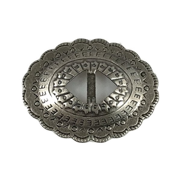 Conchos Mixed Finishes Western 1 1/4" Oval; Scalloped Style Slotted ...