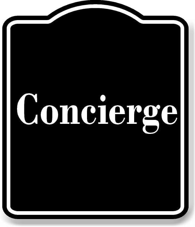 Concierge BLACK Aluminum Composite Sign 15''x18'' - Walmart.com