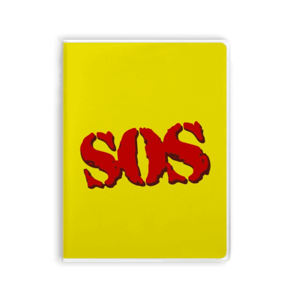 Concise SOS Symbel Art Deco Fashion Notebook Gum Cover Diary Soft Cover ...