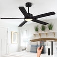 Conciseer Morden Ceiling Fans with Lights,52 Inch Ceiling Fans with ...