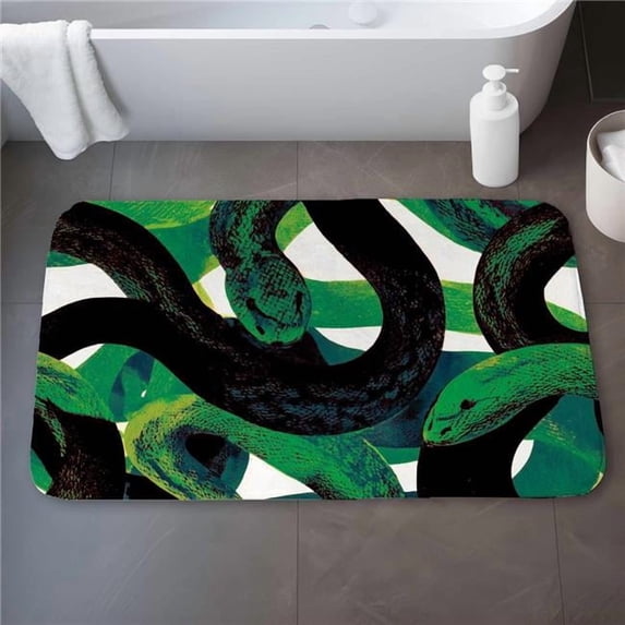 Concius Sales C1BM2134GWFBYQ 21 x 34 in. Emerald Coil Dance Bath Mat ...