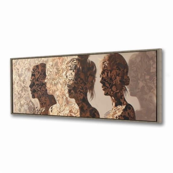 Concius Sales C1FC16480S8D4T 16 x 48 in. Silhouettes Framed Canvas ...