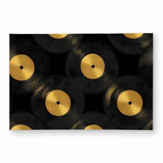 Concius Sales C1ROAR46J17YJF 4 x 6 ft. Golden Groove Circles Outdoor ...