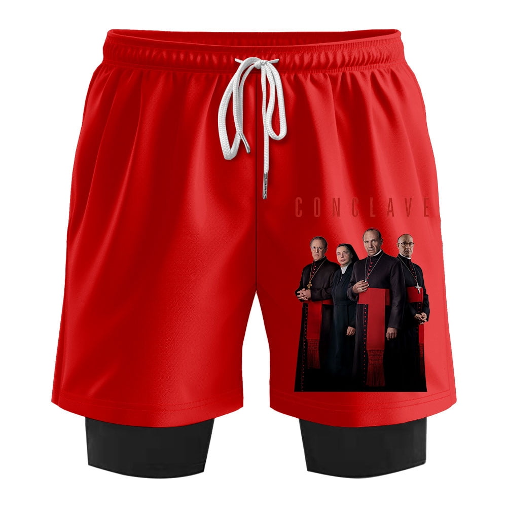 Conclave Movie 2024 Fake Two Shorts Casual SweatShorts Fashion Shorts ...