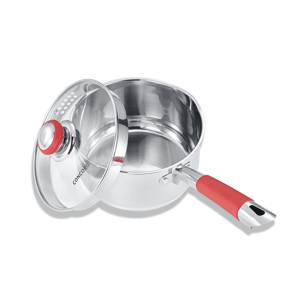 Concord 3 Quart Stainless Steel Strainer Pan with Vented Glass Lid ...