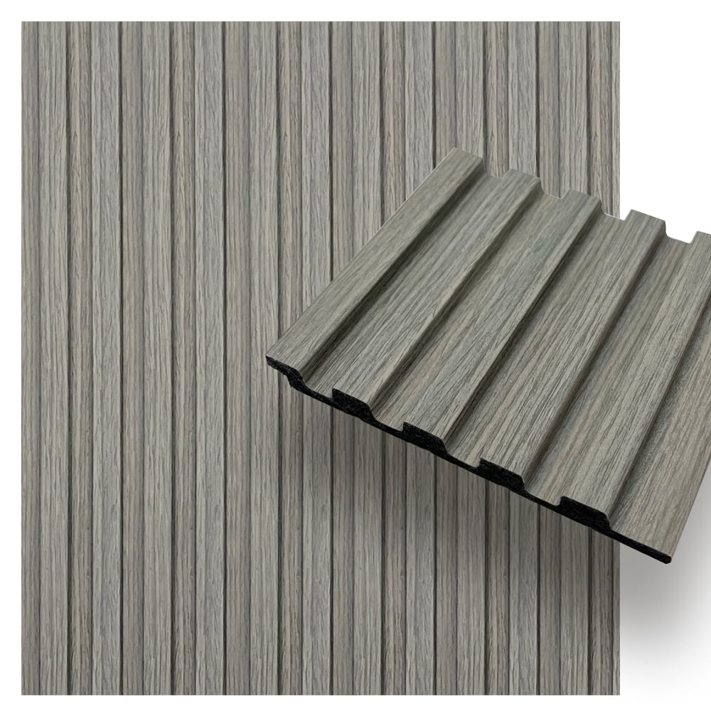 Concord Panels | Sample | Faux Wood Slat - Grey | Waterproof Slat Panel ...
