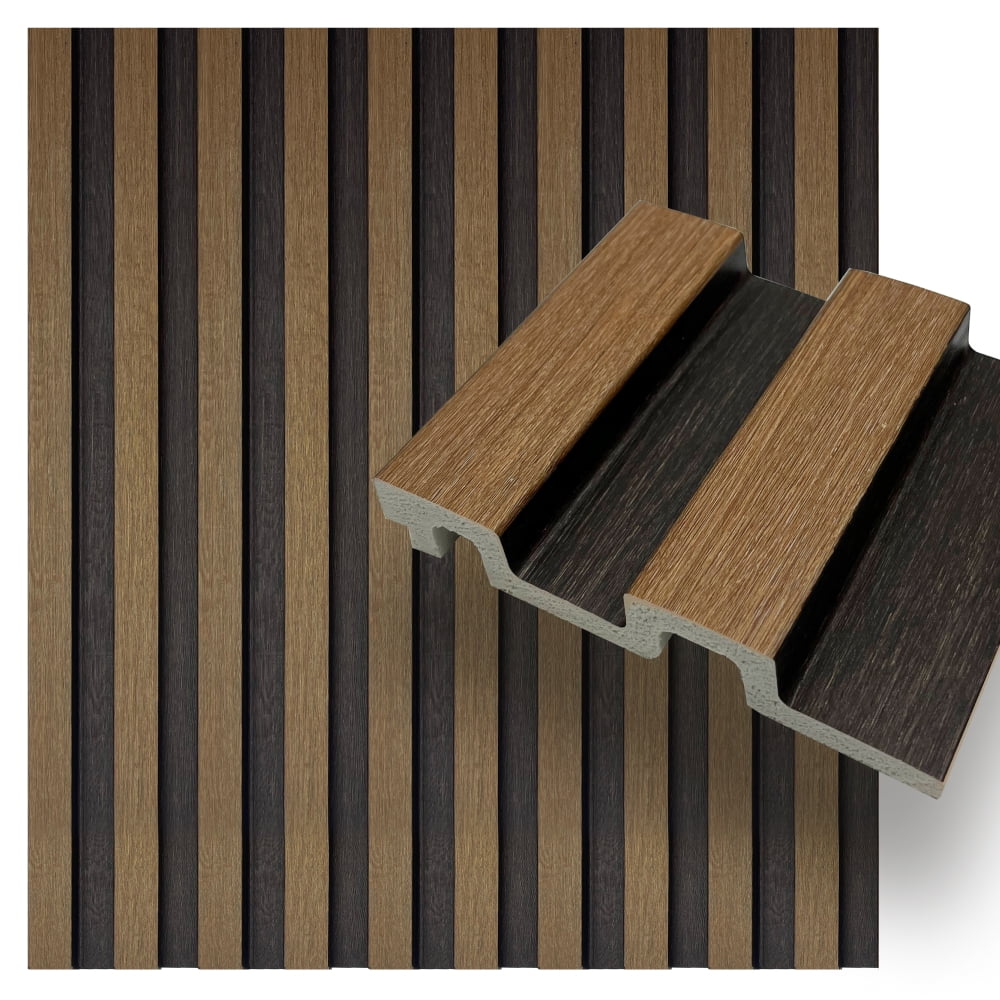 Concord 3D Wall Panels | Sample - Walnut | 4” x 4” | Waterproof ...