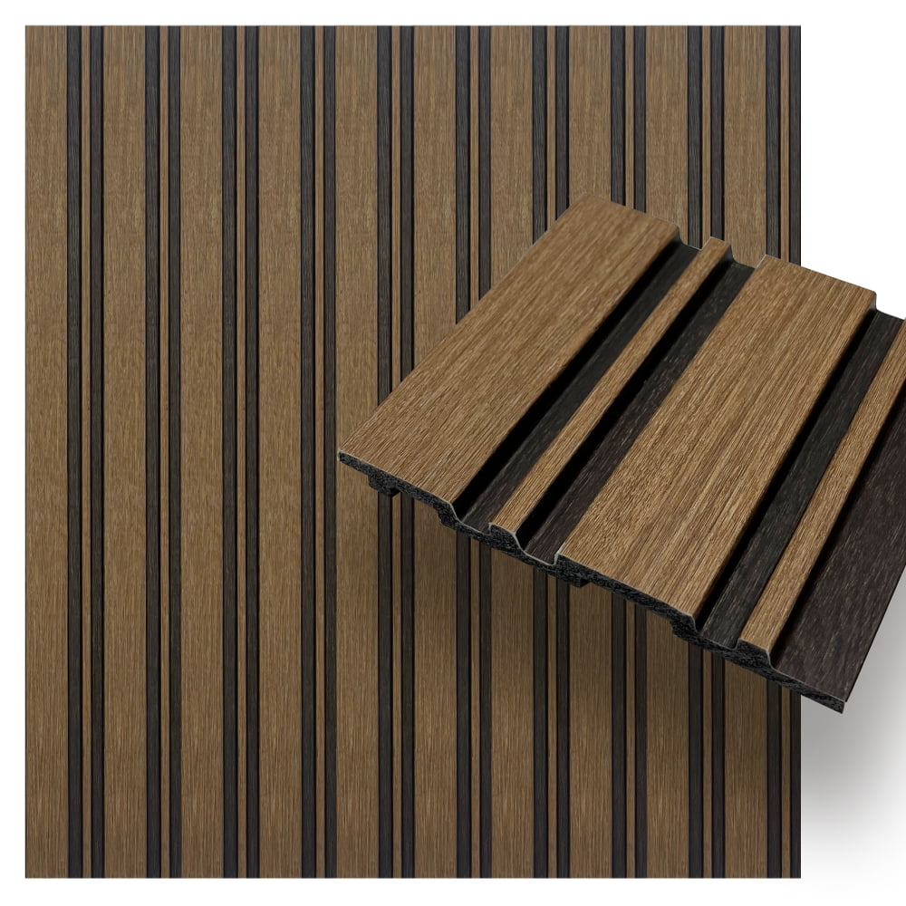 Concord 3D Wall Panels | Sample - Walnut | 4” x 4” | Waterproof ...
