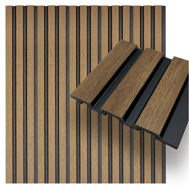 Concord 3D Wall Panels | Sample - Walnut | 4” x 4” | Waterproof ...
