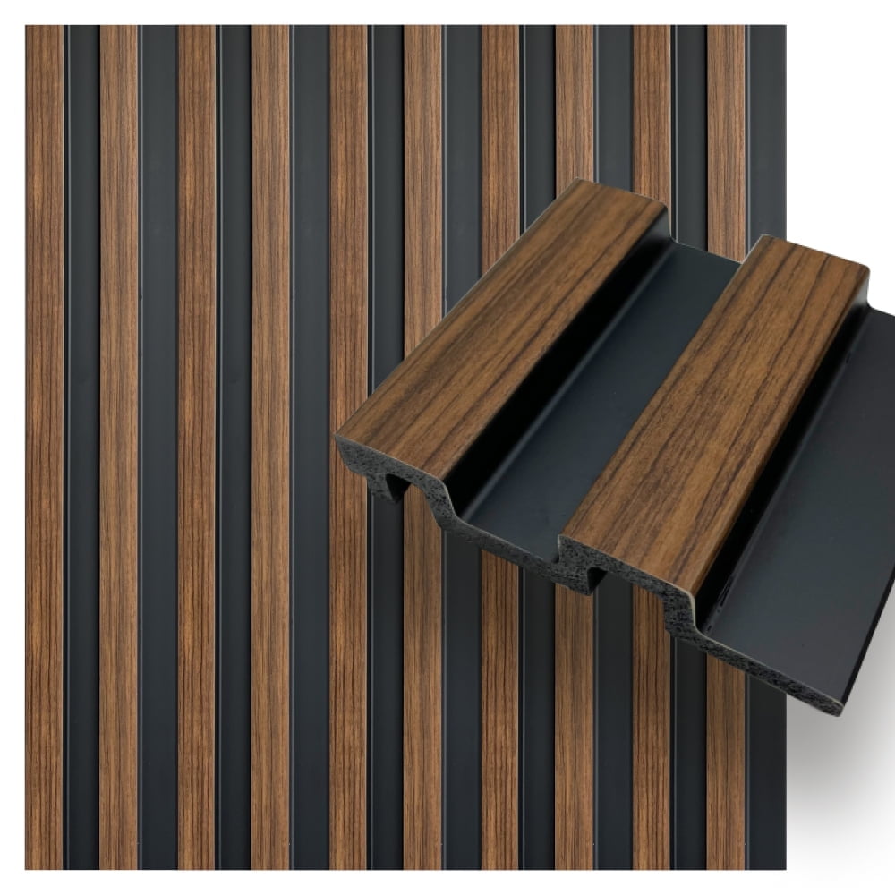 Concord 3D Wall Panels | Sample - Walnut Craft | 4” x 4” | Waterproof ...