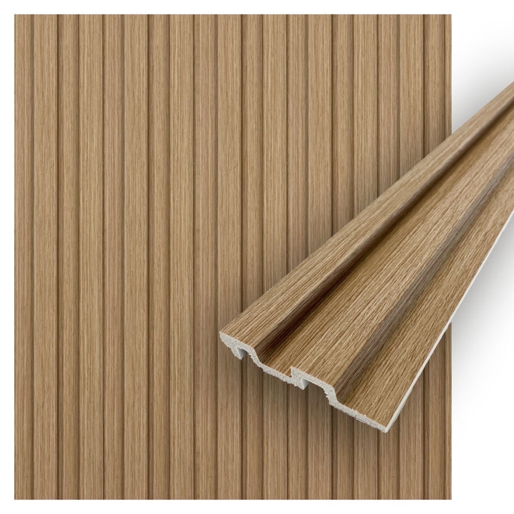 Concord Panels | Faux Wood Slat - Oak | Waterproof Slat Panel | 94.5” x ...