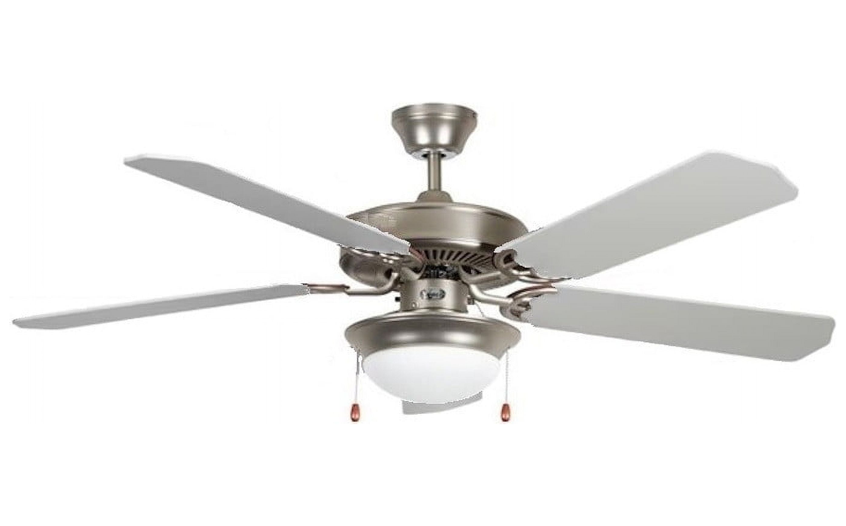 Concord 52" Satin Nickel LED Indoor Traditional Style Ceiling Fan with ...