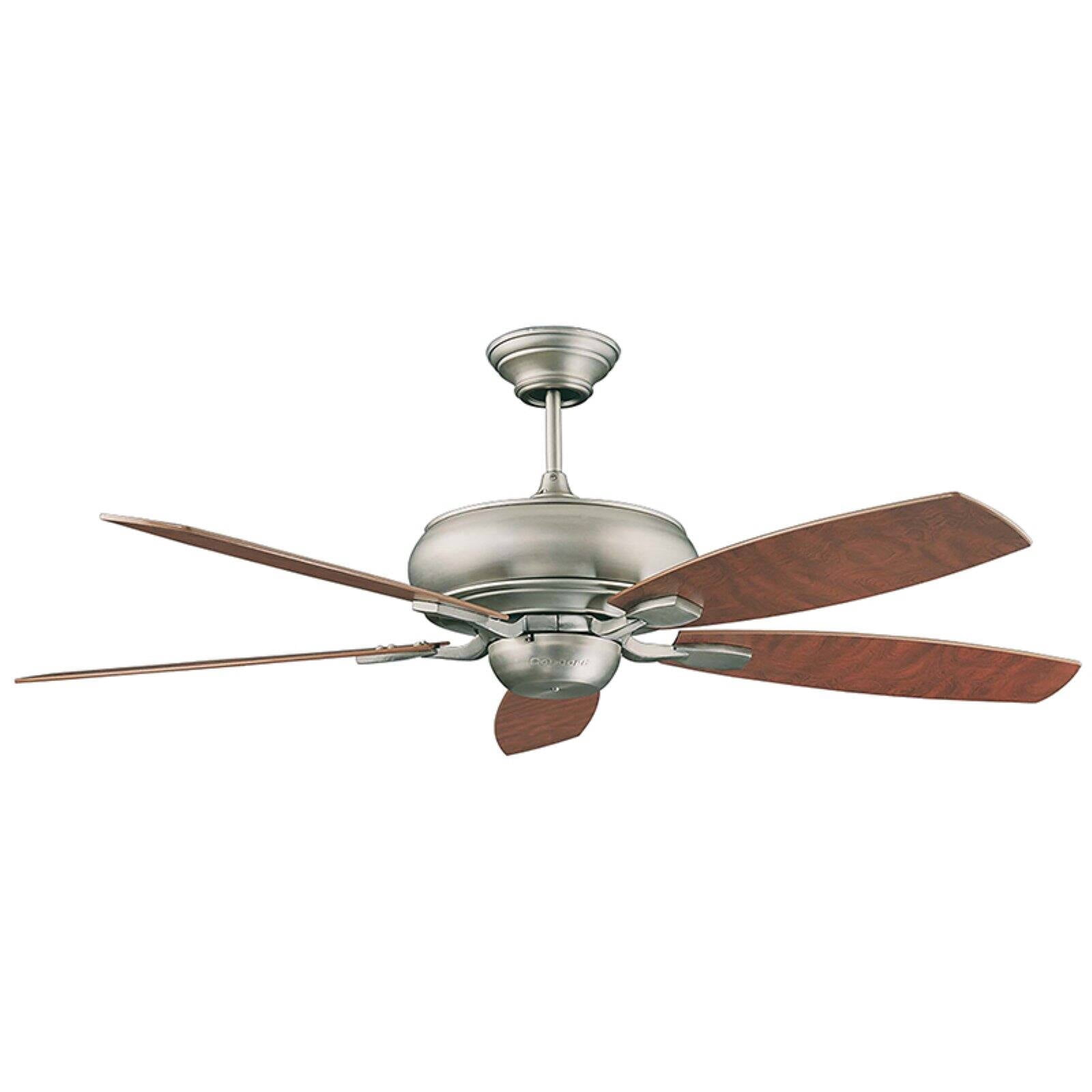 Concord 52Rs5 Roosevelt 52" 5 Blade Ceiling Fan - Nickel - Walmart.com