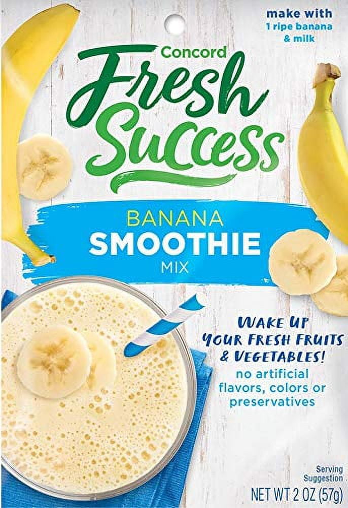Concord Banana Smoothie Mix, Net Wet 2 Oz (57G) (Pack Of 12) - Walmart.com