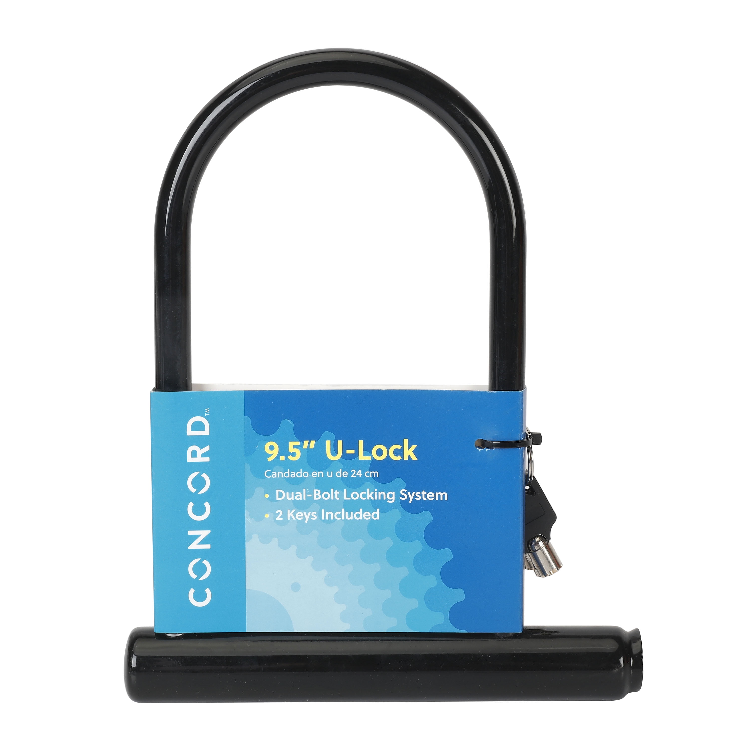 Concord Bikes 9.5" U Bike Lock, Black - Walmart.com