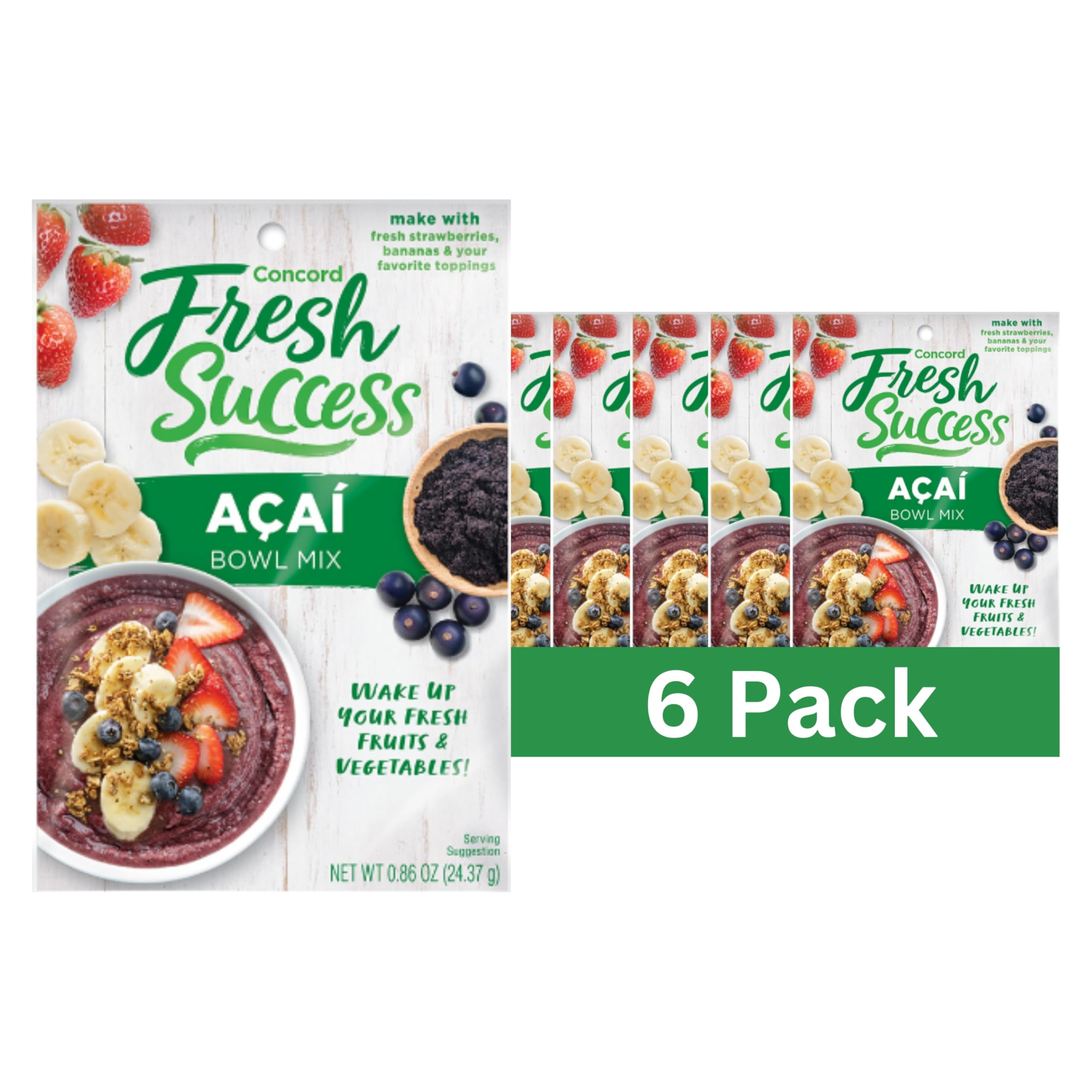 Concord Foods Acai Bowl Mix Delicious ITL1 & Easy Homemade Breakfast, Snack & Healthy Desserts ...