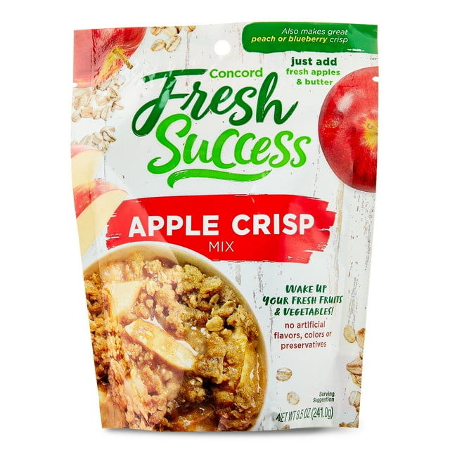 Concord Foods Apple Crisp Mix with Cinnamon, Oats Topping for Fruits, 8 ...