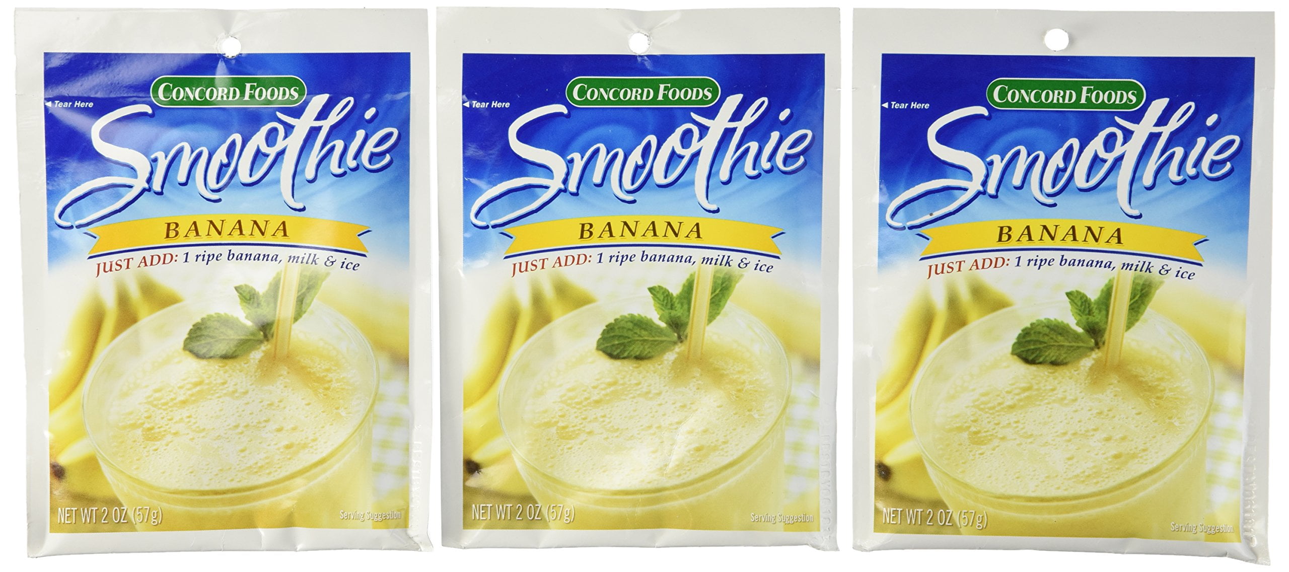 Concord Foods, Banana Smoothie Mix, 2Oz Packet (Pack Of 6) - Walmart.com