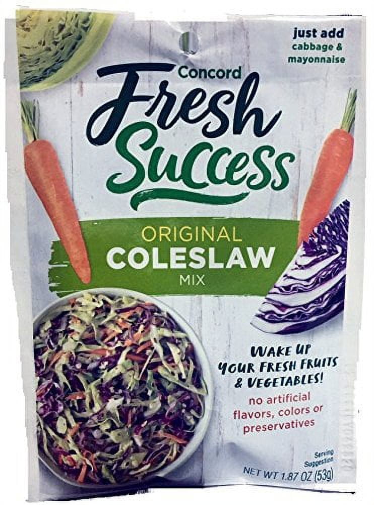 Concord Foods, Fresh Success Coleslaw Mix, 1.87 oz 6pk - Walmart.com