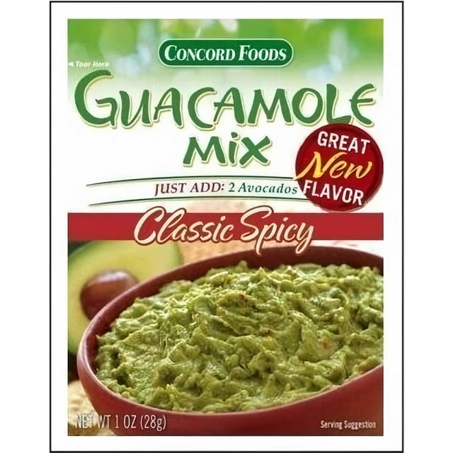 Concord Foods Guacamole Mix, Classic Spicy 1oz Packet - Walmart.com