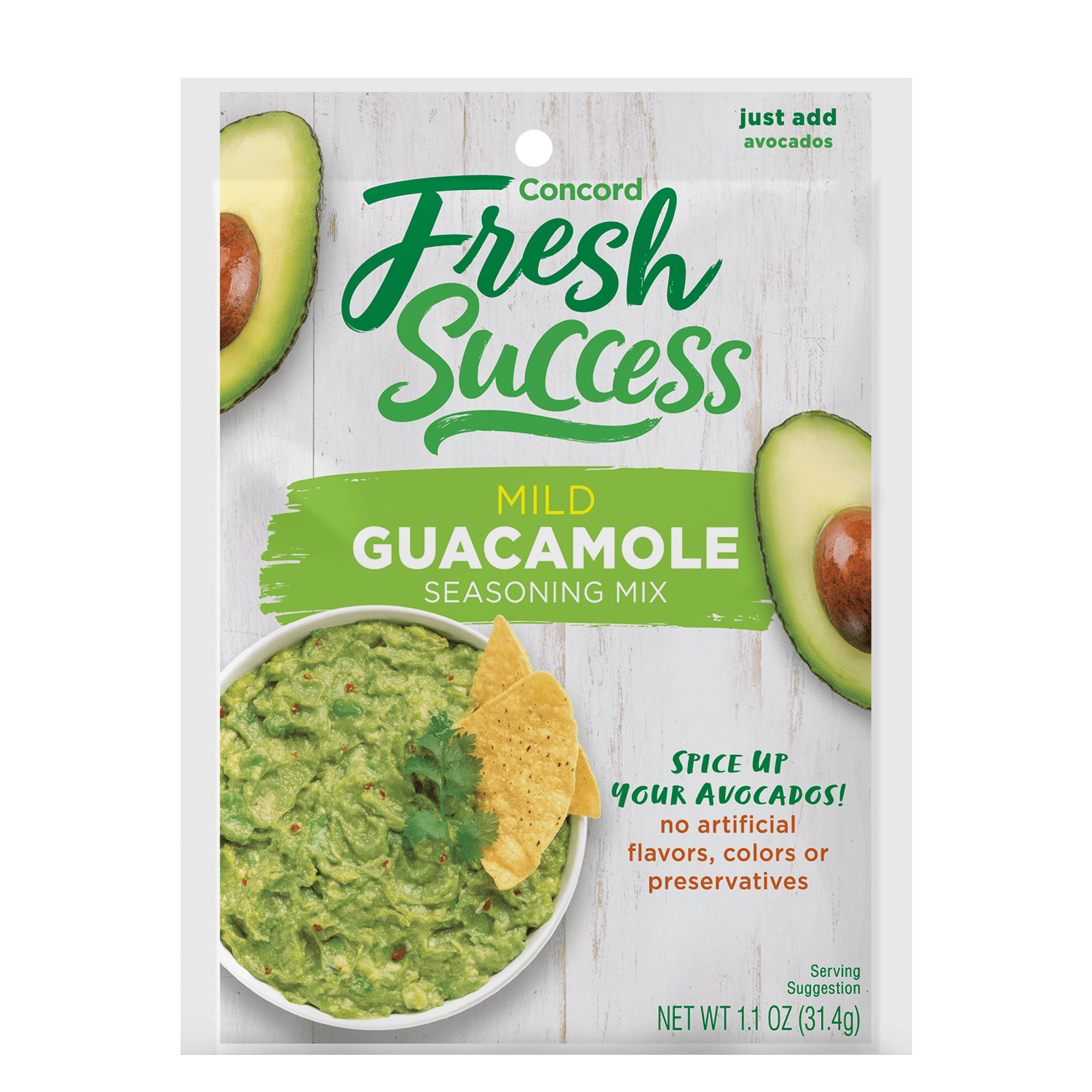 Concord Foods Mild Guacamole Mix 1.1 oz for homemade guacamole ...