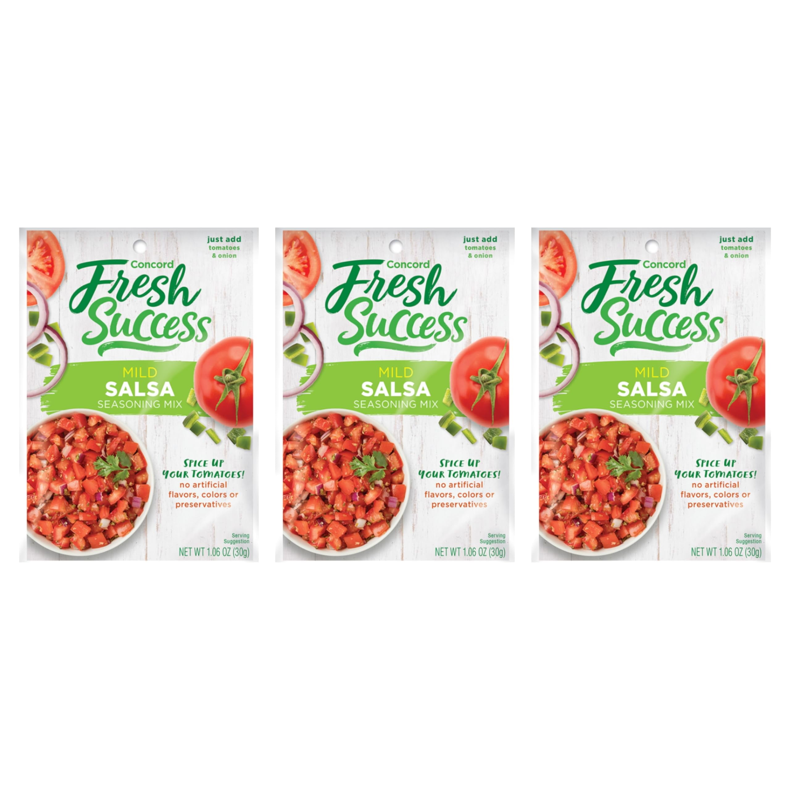 Concord Foods Mild Salsa Mix, MDA05 add to Fresh Homemade Salsa, Easy ...
