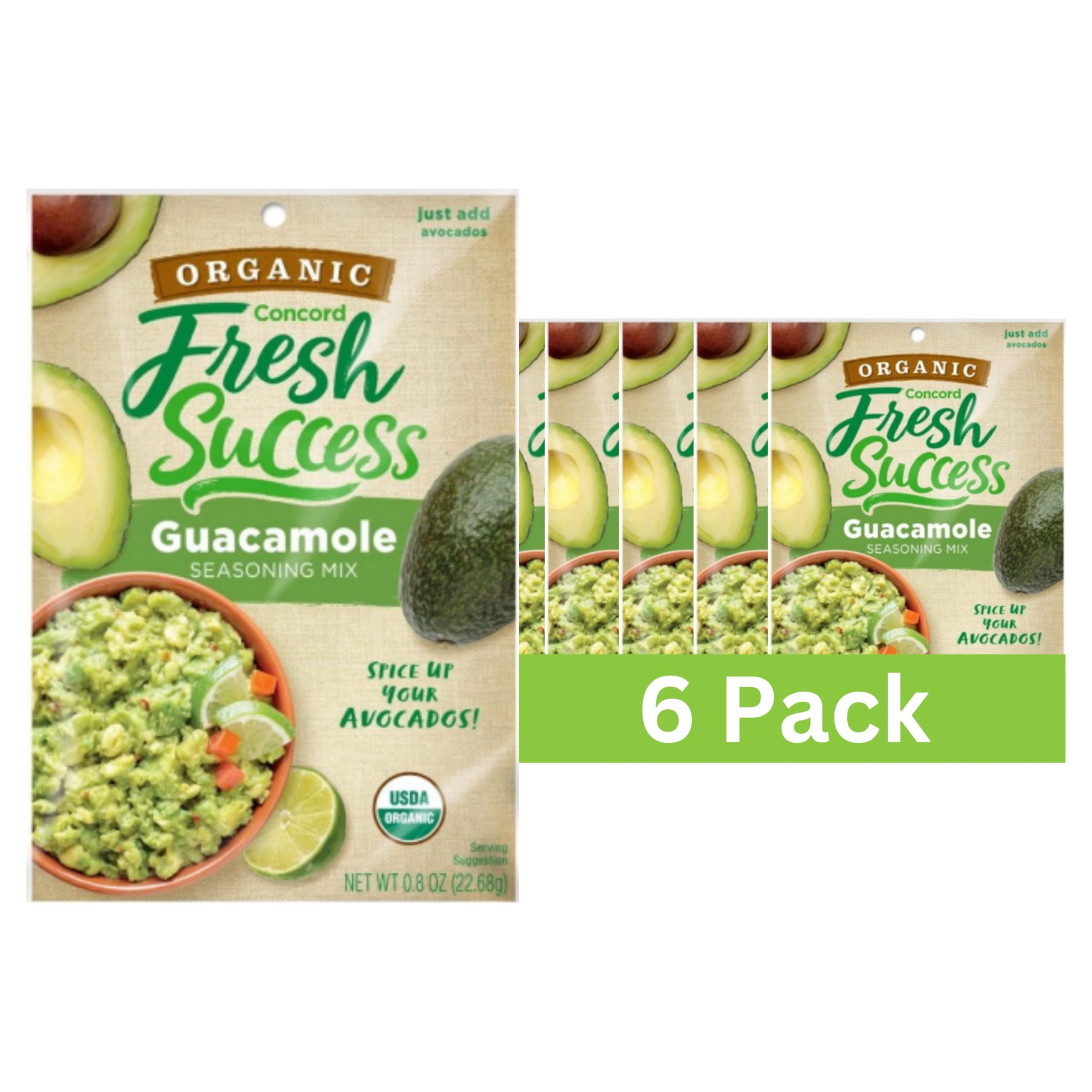 Concord Foods Organic Guacamole SAF21 Mix Just Add Perfect Homemade ...