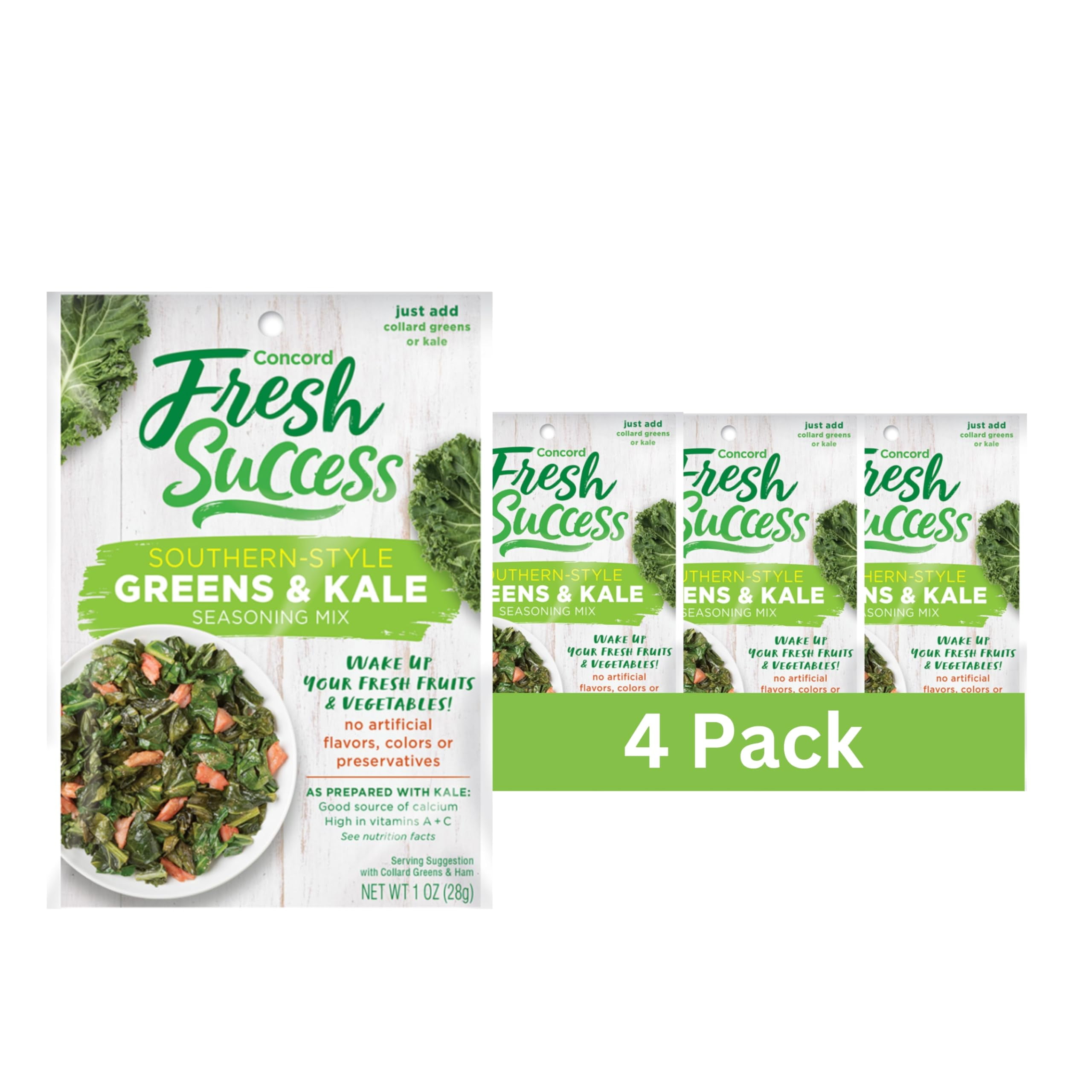 Concord Foods Southern-Style Greens and Kale Seasoning Mix: Authentic ...
