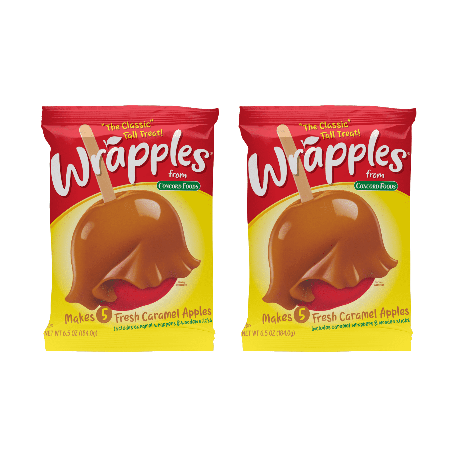 Concord Foods Wrapples Caramel Apple Wraps 6.5 oz (Pack of 2) - Walmart.com