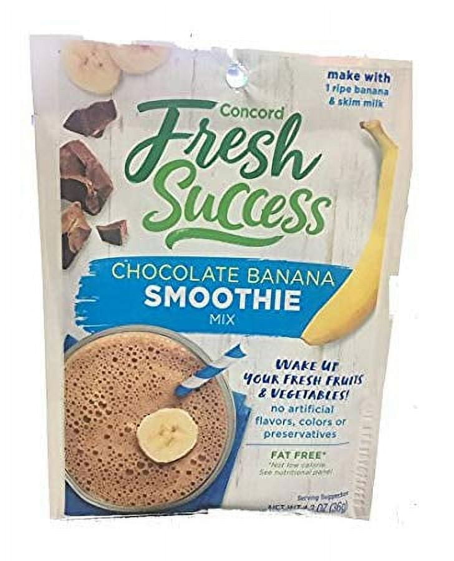 Concord Fresh Success Chocolate Banana Smoothie Mix, Pack of 3, 1.3 OZ ...