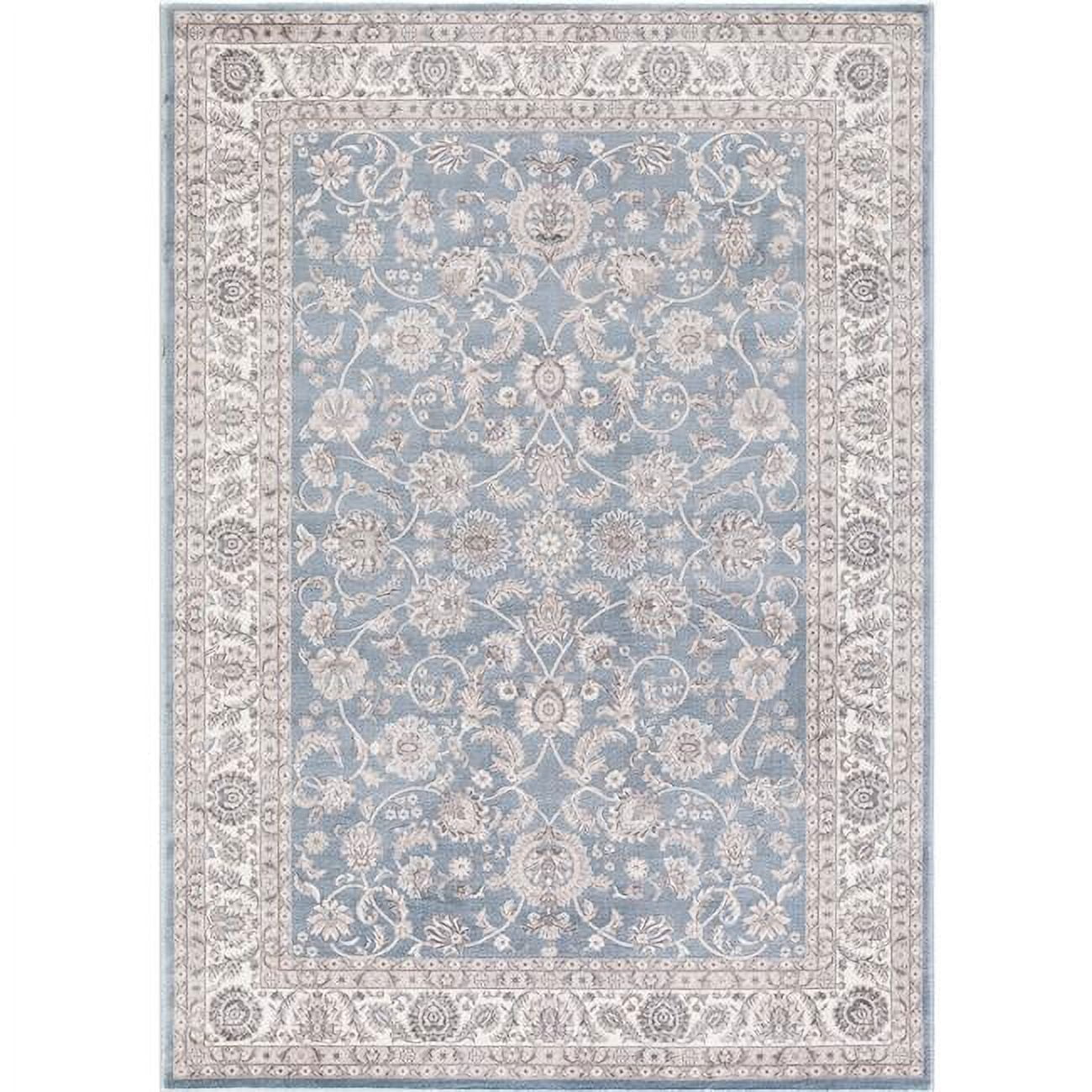 Concord Global 28145 5 ft. 3 in. x 7 ft. 3 in. Kashan Bergama - Blue ...
