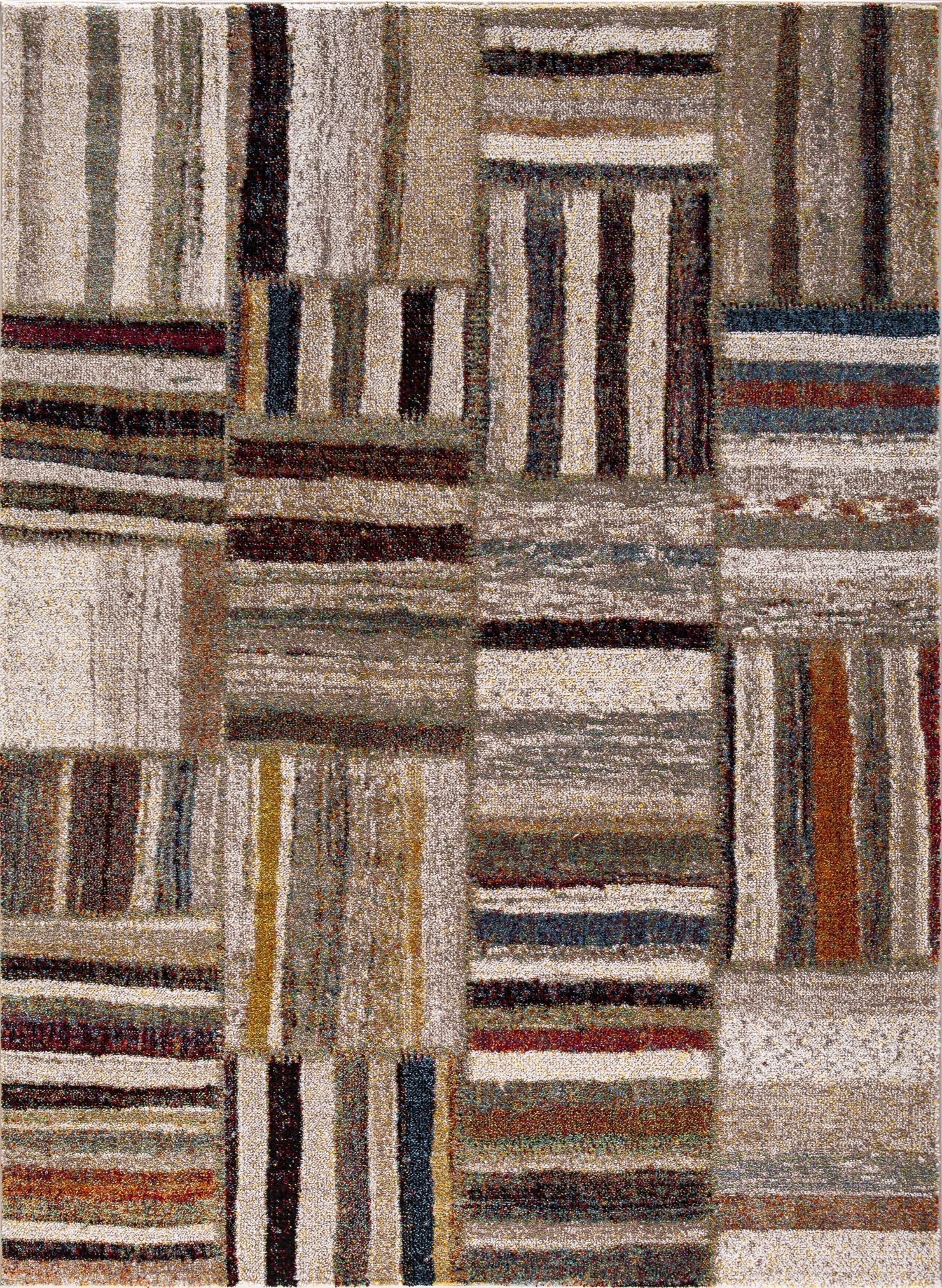 Concord Global 74126 6 ft. 7 in. x 9 ft. 3 in. Diamond Urban - Ivory ...