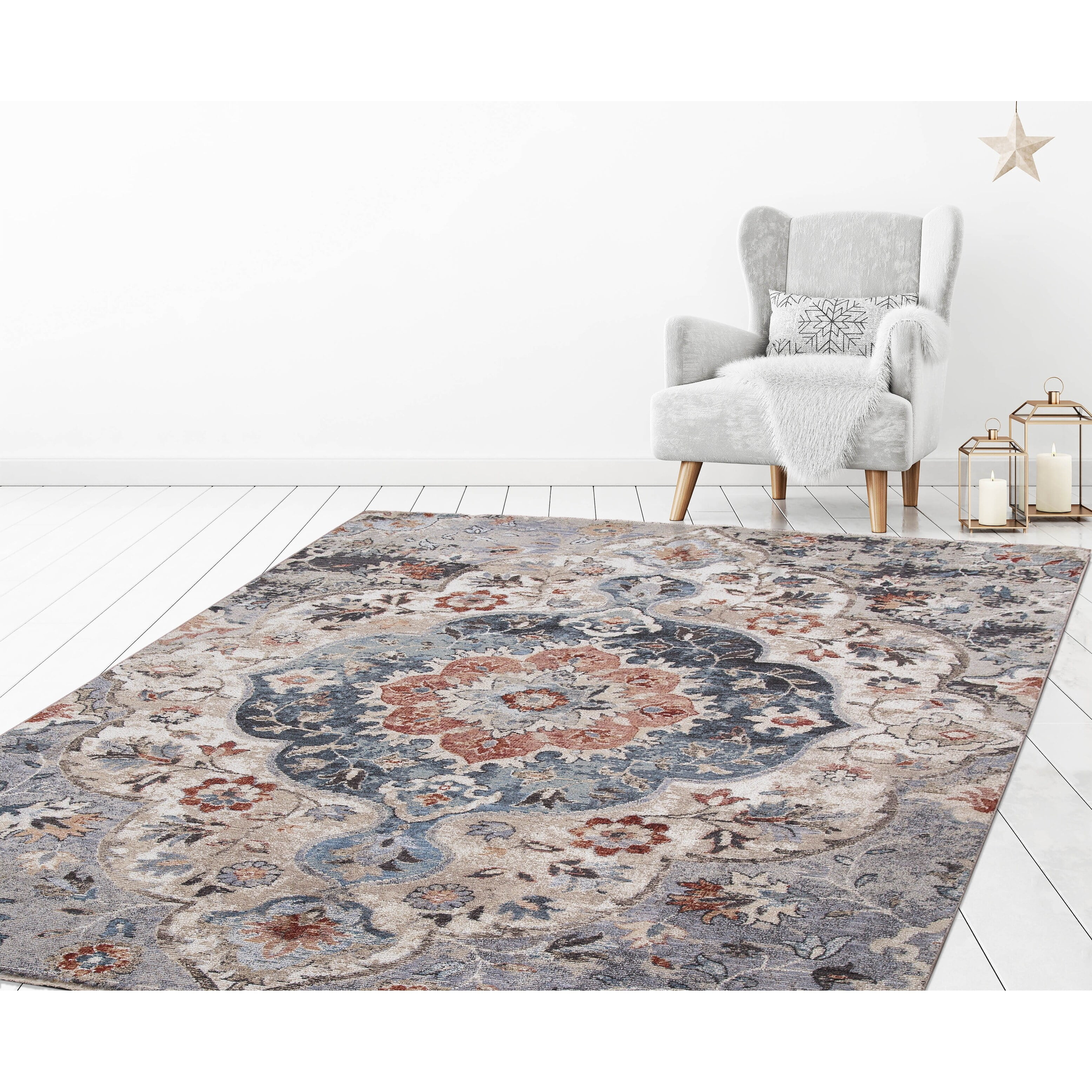 Concord Global Pandora Collection Capella Multi Area Rug 3'3"x4'7" 3' x ...